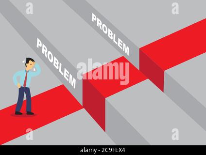 Overcome challenge vector illustration: resilient businessmen with ambitious goals climbing ...