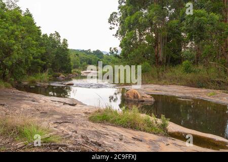 Landscape at the Lusushwana River, Manzini Province, Eswatini, southern ...