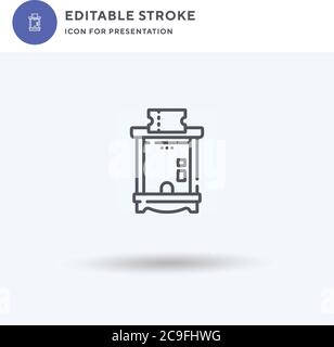 Ticket Office icon vector, filled flat sign, solid pictogram isolated ...