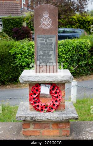 RAF Defford Radar Research Memorial, Defford Village, England Stock ...