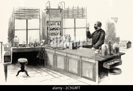 Robert Koch in his laboratory Stock Photo - Alamy