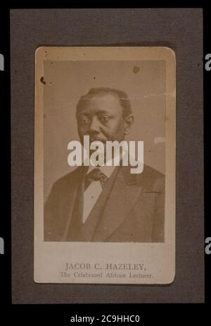 Jacob C. Hazeley, the celebrated African lecturer , Travelers, Carte de ...
