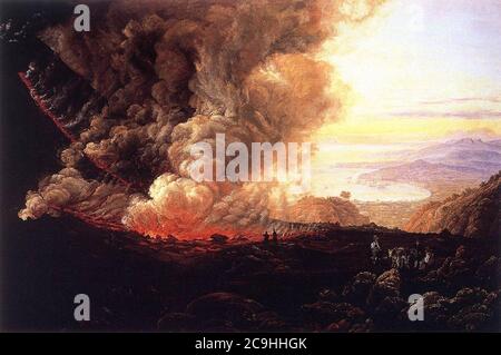 Jacob Calmeyer - An Eruption of Vesuvius. Copy after J. C. Dahl Stock ...