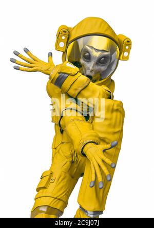 alien astronaut on street dance pose, 3d illustration Stock Photo - Alamy