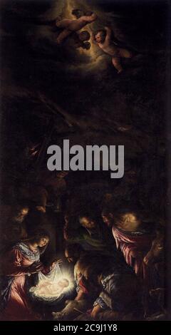 Jacopo da Ponte - Adoration of the Shepherds (detail Stock Photo - Alamy