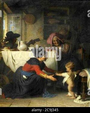 *Die ersten Schritte* by Jacques Alfred van Muyden depicts the first ...