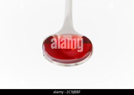 cough syrup on a spoon Stock Photo - Alamy