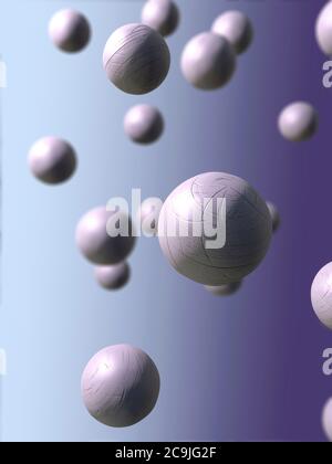 Floating spheres, illustration Stock Photo - Alamy