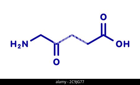 d-aminolevulinic acid (ALA) drug molecule. Used in diagnosis and ...