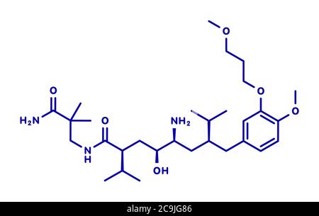 Molecular model of renin inhibitor Stock Photo - Alamy