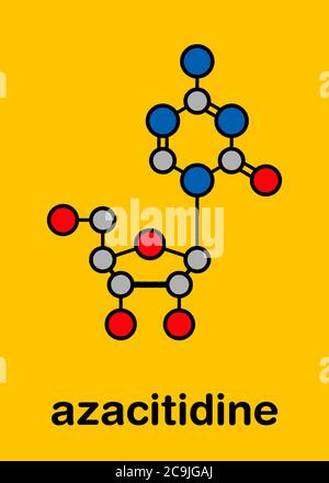 Azacitidine (5-azacytidine) myelodysplastic syndrome drug molecule ...