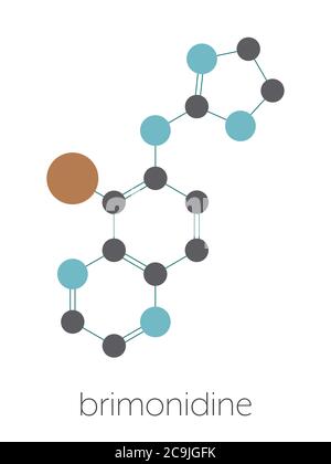 Brimonidine alpha2-adrenergic drug molecule. Used in treatment of open ...