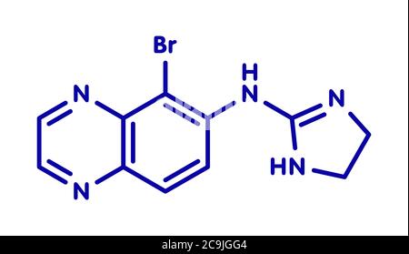 Brimonidine alpha2-adrenergic drug molecule. Used in treatment of open ...