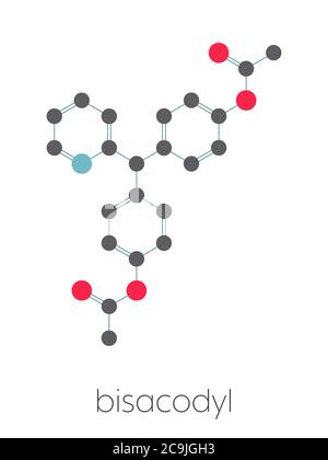 Bisacodyl laxative drug molecule. Skeletal formula Stock Photo - Alamy