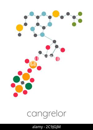 Cangrelor antiplatelet drug molecule Stock Photo - Alamy