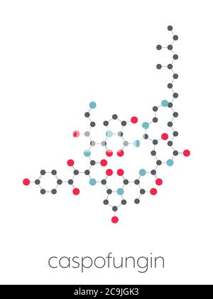 Caspofungin antifungal drug molecule Stock Photo - Alamy