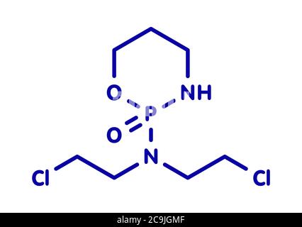 Cyclophosphamide cancer chemotherapy drug molecule. Belongs to nitrogen ...