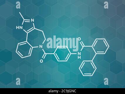 Conivaptan hyponatremia drug molecule. Inhibitor of vasopressin ...