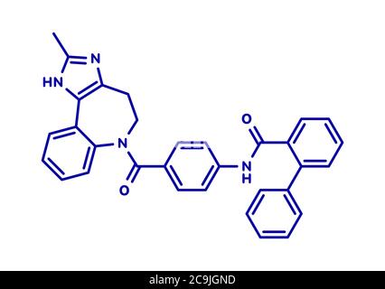 Conivaptan hyponatremia drug molecule. Inhibitor of vasopressin ...