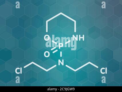 Cyclophosphamide cancer chemotherapy drug molecule. Belongs to nitrogen ...