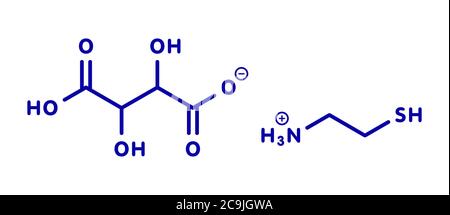 Cysteamine drug molecule. Skeletal formula Stock Photo - Alamy