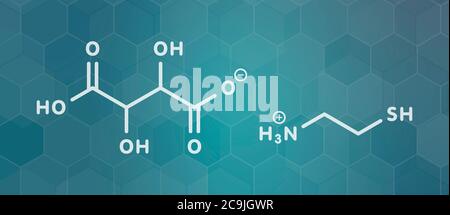 Cysteamine drug molecule. Skeletal formula Stock Photo - Alamy