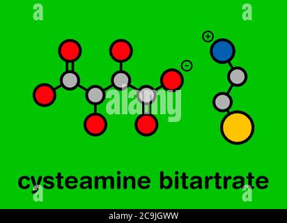 Cysteamine drug molecule. Skeletal formula Stock Photo - Alamy