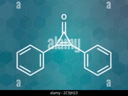 Diphencyprone (diphenylcyclopropenone) alopecia treatment drug molecule ...