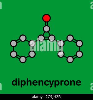 Diphencyprone (diphenylcyclopropenone) alopecia treatment drug molecule ...