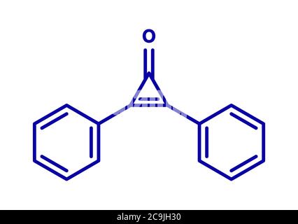 Diphencyprone (diphenylcyclopropenone) alopecia treatment drug molecule ...