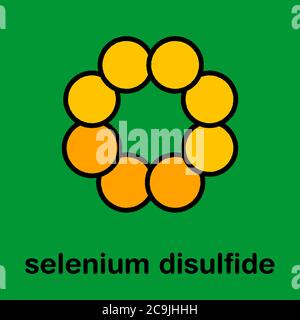 Selenium disulfide dandruff shampoo active ingredient molecule ...