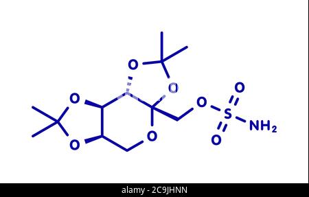 Topiramate epilepsy and weight loss drug, chemical structure Stylized ...