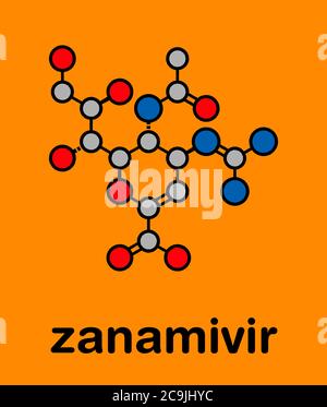 Zanamivir, Neuraminidase inhibitor for influenza treatment medical drug ...