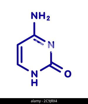 Nucleobase cytosine molecular structure Stock Photo - Alamy