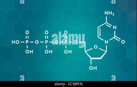 Deoxycytidine triphosphate (dCTP) nucleotide molecule. DNA building ...