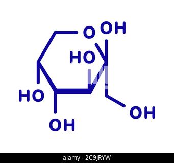 Chemical structure of fructose, a fruit sugar molecule Stock Photo - Alamy