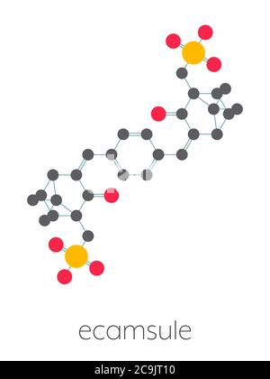 Ecamsule sunscreen molecule (UV filter). Skeletal formula Stock Photo ...