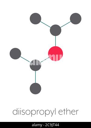 Diisopropyl ether chemical solvent molecule. Skeletal formula Stock ...