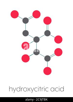 Hydroxycitric acid (HCA, hydroxycitrate) molecule. Used as weight loss ...