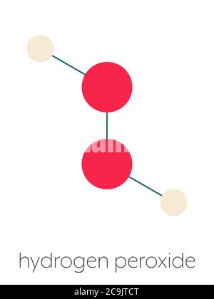 Hydrogen peroxide molecule. Reactive oxygen species (ROS). Used as ...