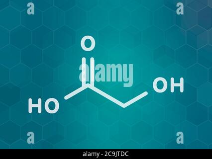 Hydroxyacetic acid molecule Stock Photo - Alamy