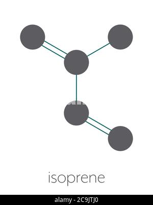 Chemical structure of isoprene, rubber (polyisoprene) building block ...