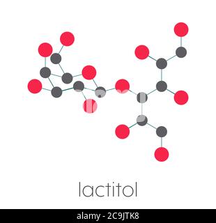 Lactitol sweetener and laxative molecule. Skeletal formula Stock Photo ...