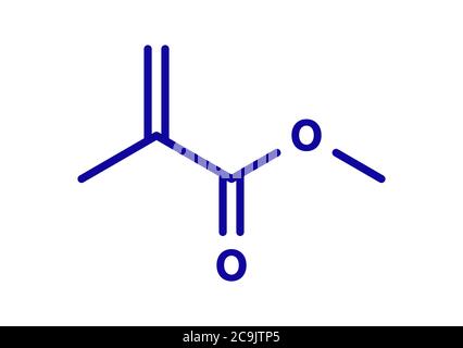 Acrylic glass (pmma, poly(methyl methacrylate) ), chemical structure ...