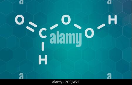 Performic acid (PFA) disinfectant molecule. Used as disinfectant and ...