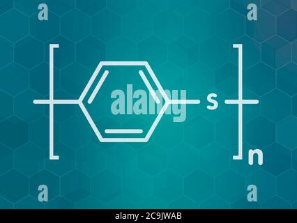 Illustration chemical engineering background with flat icon of objects ...