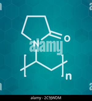 Polyvinylpyrrolidone (PVP, povidone, polyvidone) polymer, chemical ...