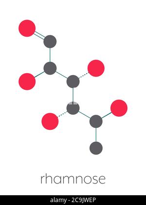 Rhamnose (L-rhamnose) deoxy sugar molecule Used in cosmetics to treat ...