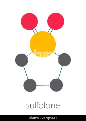 Sulfolane industrial solvent molecule. Skeletal formula Stock Photo - Alamy