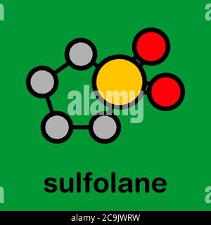 Sulfolane industrial solvent molecule. Skeletal formula Stock Photo - Alamy